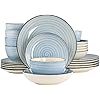 Amazon.com | Elama Gia 24 Piece Stoneware Dinnerware Set (Light Blue ...