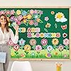 Amazon.com: 56Pcs Spring Flower Bulletin Board Classroom Decorations,We ...