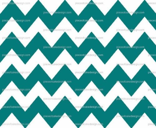 Amazon.com: 1/8 ~ Teal Chevron Birthday ~ Edible Cake/Cupcake Topper ...