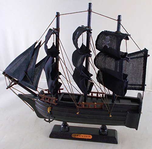 Pirate Ship Wooden Boat Model with Cloth Sails - Fully - Want It All