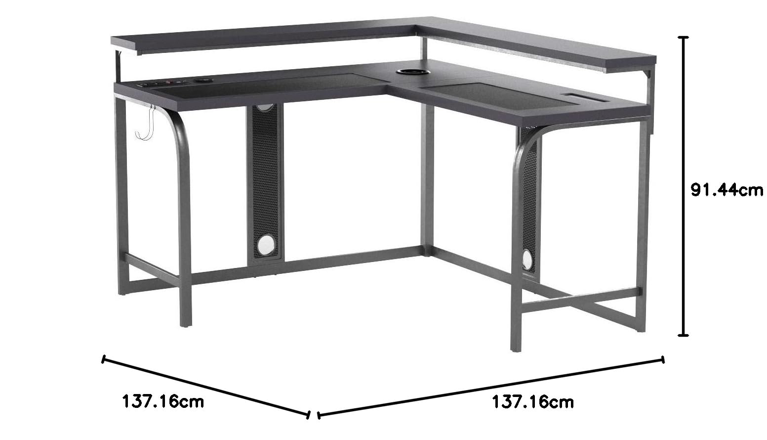 Z Line Modena Corner Desk Prestige Corner Computer Desk Office Double