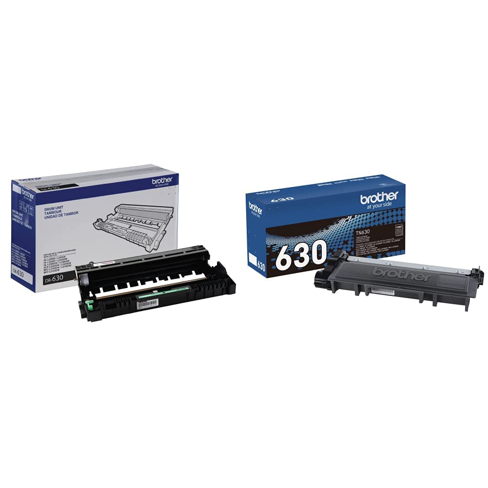 BROTHER Genuine DR630 Original Drum Unit and TN630 Standard Yield Black ...