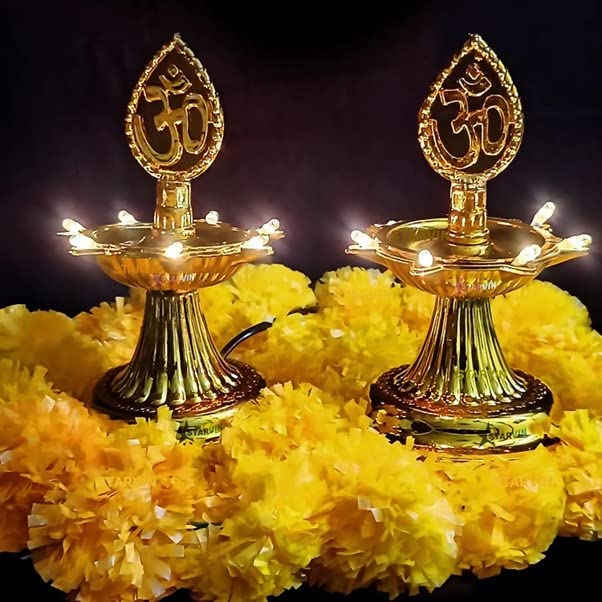 Buy OM Design LED Diya for Eco-Friendly Diwali Decorations 1 Layer ...