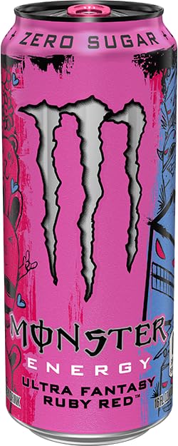 Amazon.com: Monster Energy ULTRA FANTASY RUBY RED (Pack of 6) (Half of ...