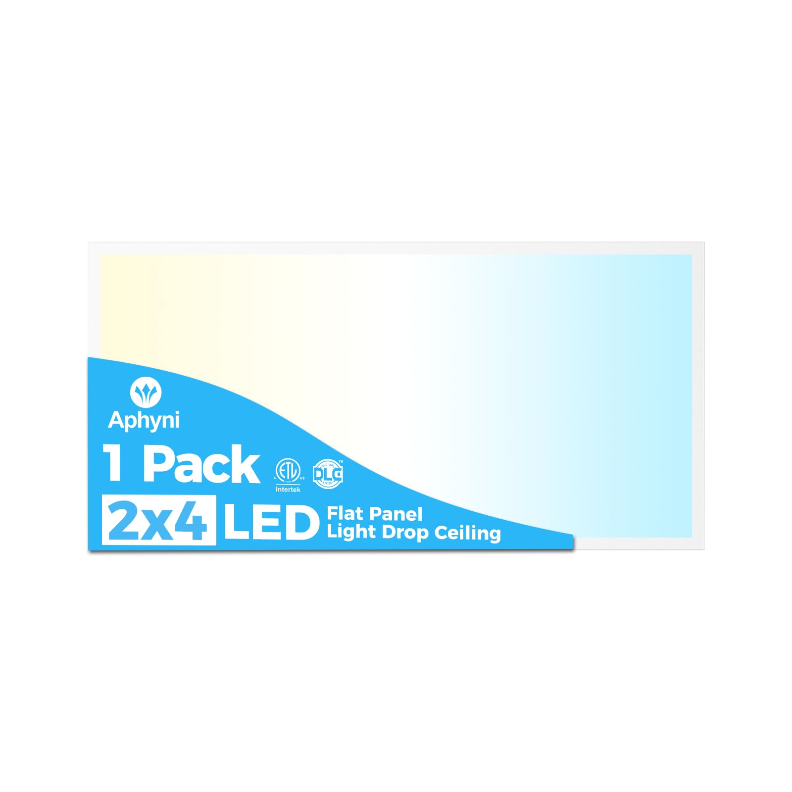 Aphyni 2x4 LED 1 Pack Flat Panel Light Fixture Selectable Color ...