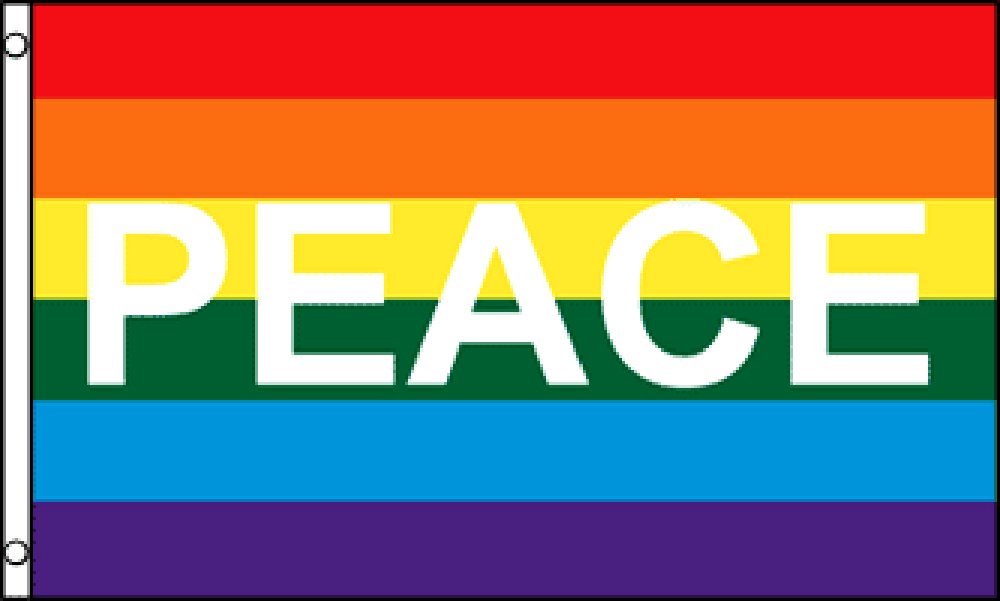 Amazon.com : Rainbow Peace Letters Flag 3x5ft Poly : Patio, Lawn & Garden