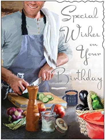 Greeting Card (JJ1923) - Male Birthday - Special Wishes - Chef : Amazon ...
