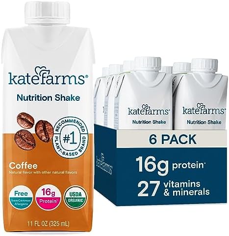 Amazon.com : KATE FARMS Organic Nutrition Shake, Coffee, 16g Protein ...