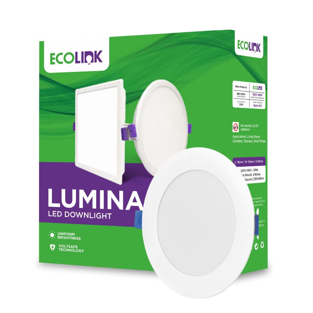 EcoLink Lumina 10-watt Round LED Downlighter | LED Ceiling Light for ...