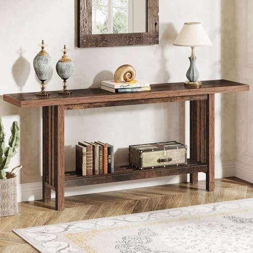 Amazon.com: Tribesigns Farmhouse Console Table, 55-Inch Rustic Sofa ...