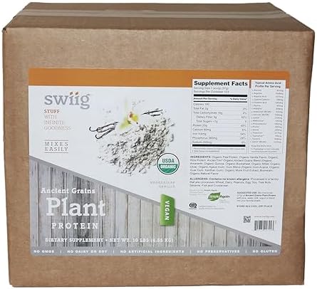 Amazon.com: swiig Madagascar Vanilla Ancient Grains Plant Protein ...