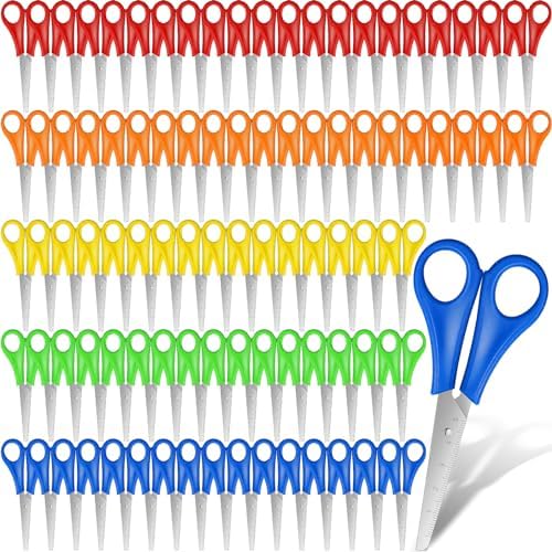 Amazon.com: Kids Scissors Bulk, 120 Pack 5" Small Scissors School ...