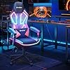 Amazon.com: Bestier Gamer Chair with RGB LED Lights, Breathable Fabric ...
