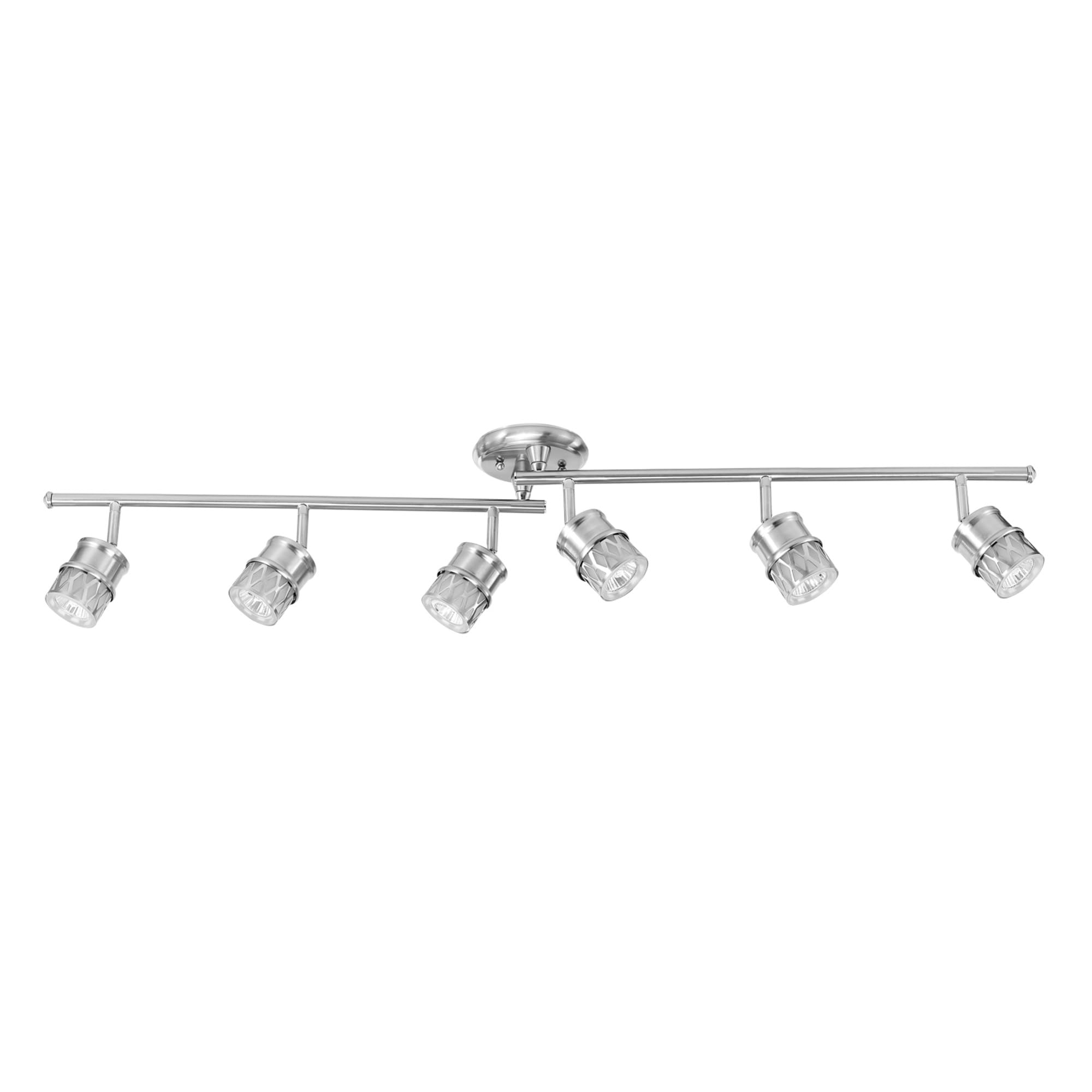 Globe Electric 59355 Kearney 6-Light Foldable Track Lighting, Brushed ...