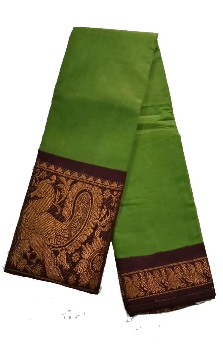Buy Madurai Sungudi Cotton Saree - Plan Body and Mayuri Pattu Big ...