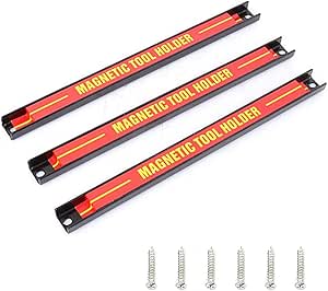 Amazon.com: 3 Pieces 18 Inches Magnetic Tool Holder Racks,Magnetic Tool Holder Strip,Metal Tool ...