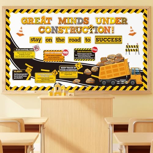 Amazon.com : Honoson Under Construction Bulletin Board Decorations Road ...