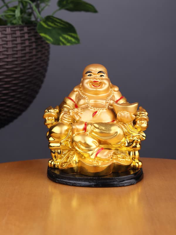 Buy SPLICE Feng Shui Laughing Buddha Sitting on Chair Statue for Luck ...