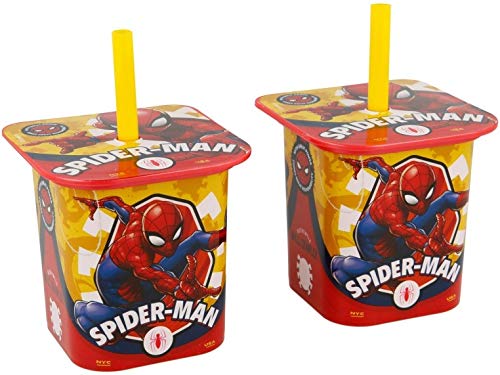 Buy HOOM Marvel Spider Man Licensed Yogurt Straw Tumbler for Kids ...
