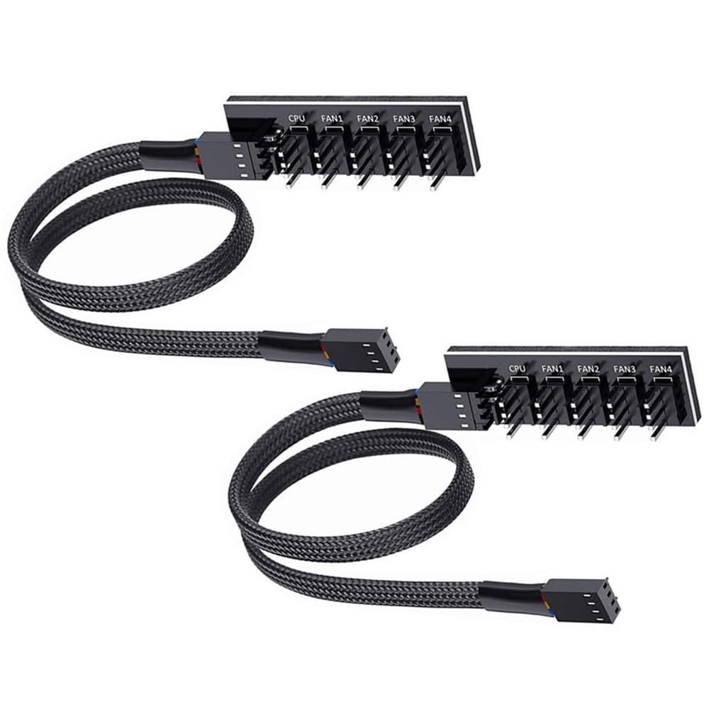 Amazon.com: SANTACIN 2 Pack PWM Fan Hub Splitter 1 to 5 Splitter 5 Way ...
