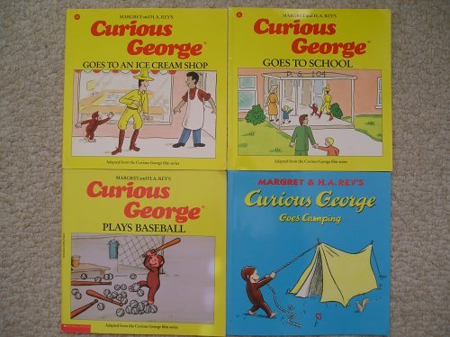 Curious George Set (Goes Camping, Goes to School, Plays Baseball, Goes ...