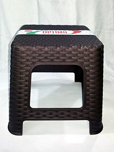 SICO Plastic Sturdy Bath Stool with Rattan Design - Brown : Amazon.in ...
