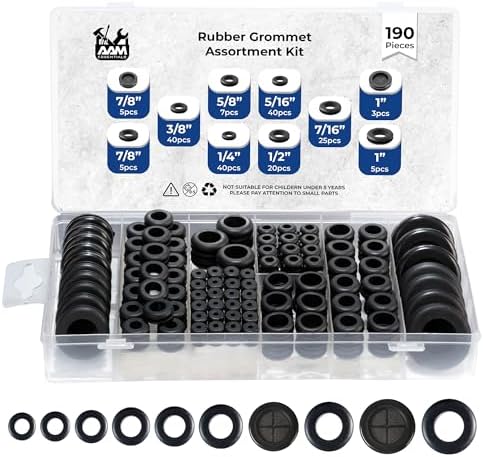 Amazon.com: YUFANNET 200Pcs Rubber Grommet Assortment Kit, 8 Sizes ...
