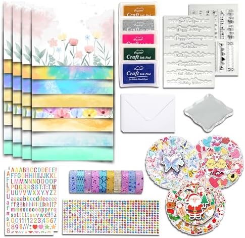 Amazon.com: Hicdaw Kids Greeting Card Making Kit, 9Pcs Card Making Kits ...