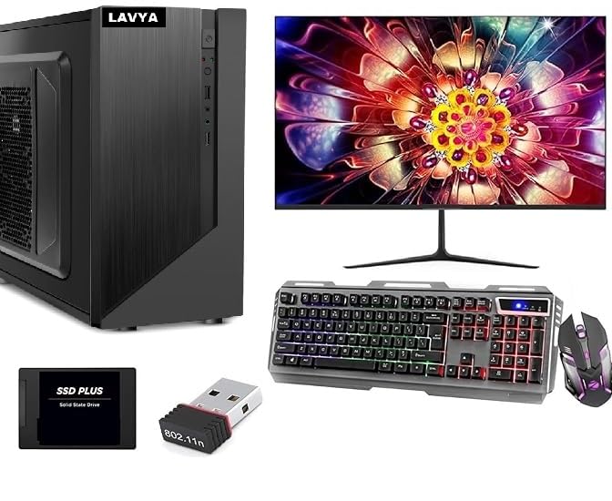 lavya DEKSTOP PC Setup CORE i5 4rd GEN | 128 GB SSD | 500 GB HDD | 8 GB ...