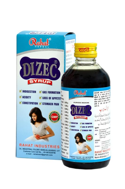 Dizec Syrup Tonic Enriched With 37 Digestion Enzymes Supplement for Gas ...