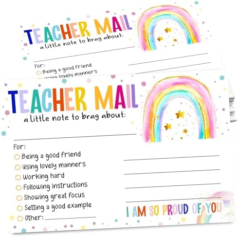 Amazon.com : Teacher Positive Notes Home Cards, Preschool, Elementary ...