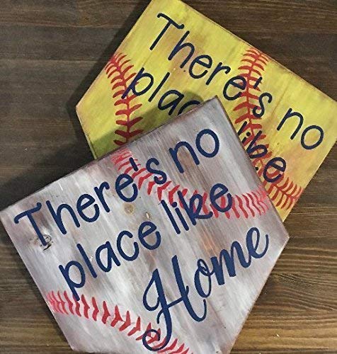 Amazon.com: There's No Place Like Home Baseball or Softball Home Plate ...