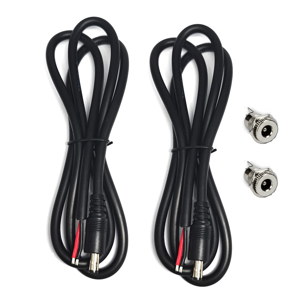 Amazon.com: 2PCS DC Power Pigtails Cable,3FT DC 5.5mm x 2.1mm Male Plug ...