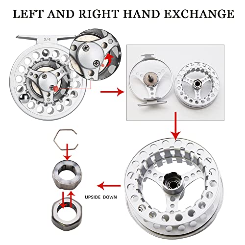 AnglerDream 1 2 3 4 5 6 7 8WT Fly Reel with Line Combo Large Arbor ...