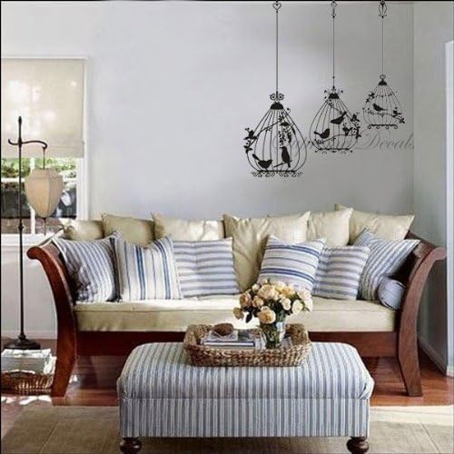 Amazon.co.jp : Custom Color PopDecals - birds and their home - vinyl ...