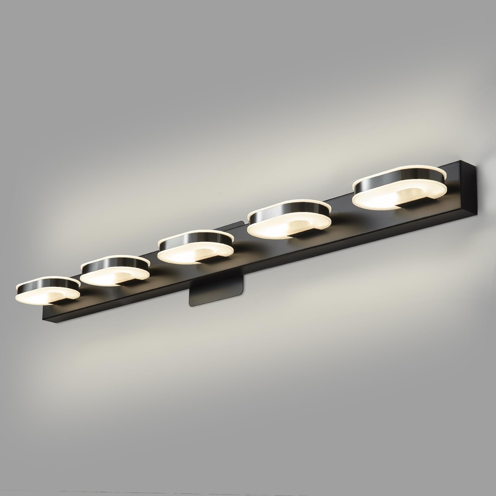 Myhaptim Modern LED 5 Lights Vanity Light for Bathroom Modern Vanity ...