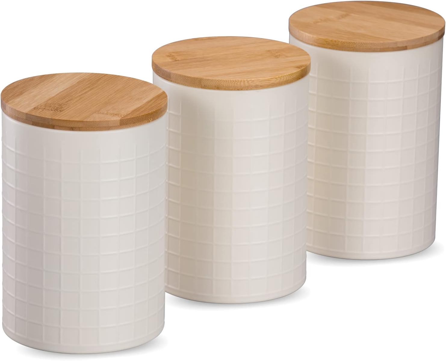 Typhoon Living Cream Set of Tea Coffee Sugar Storage Jar Canister Tin ...