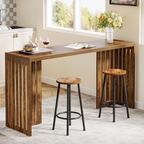 Amazon.com: Narrow Bar Table,Counter Height Pub High Top Bar Tables ...