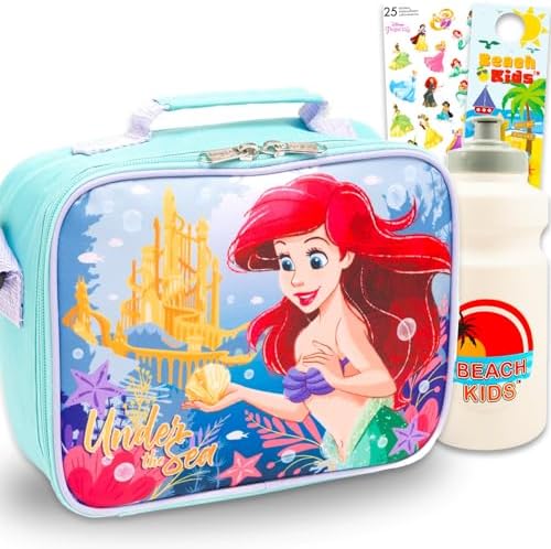 Amazon.com: Disney Little Mermaid Lunch Box for Girls - Bundle with ...