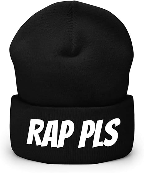 EarlyTees Unisex Rap Please Rapper Cuffed Beanie Black : EarlyTees ...