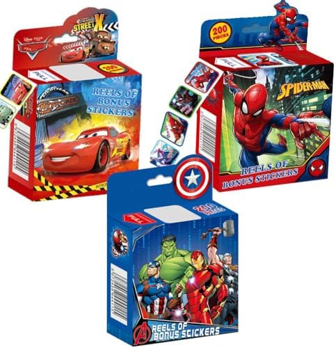 Amazon.com: 600 Pcs Roll Kids Sticker, 3 Pack in 30 Designs,1-1/2 Inch ...