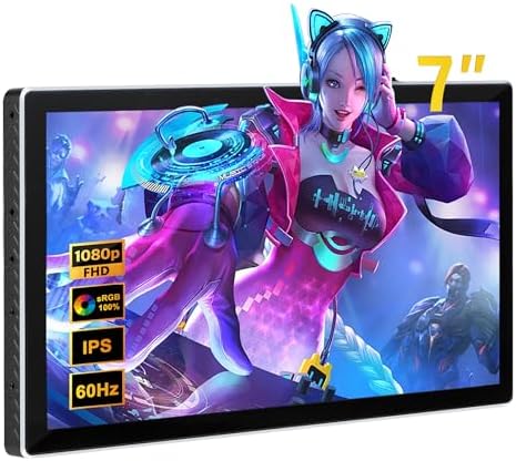 Amazon.com: wisecoco 7 inch Portable Monitor Touchscreen IPS 1080P 1920 ...