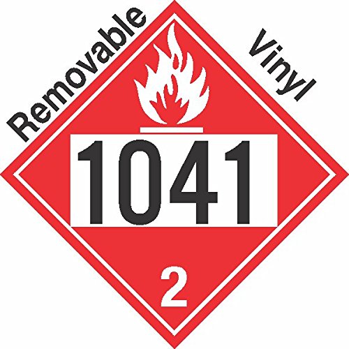 GC Labels-P304c1041, Flammable Gas Class 2.1 UN1041 Removable Vinyl DOT ...