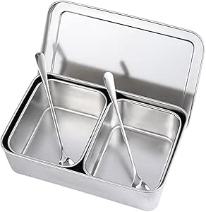 Amazon.co.jp: Condiment Box Salt Sugar Container Set Moisture Proof ...