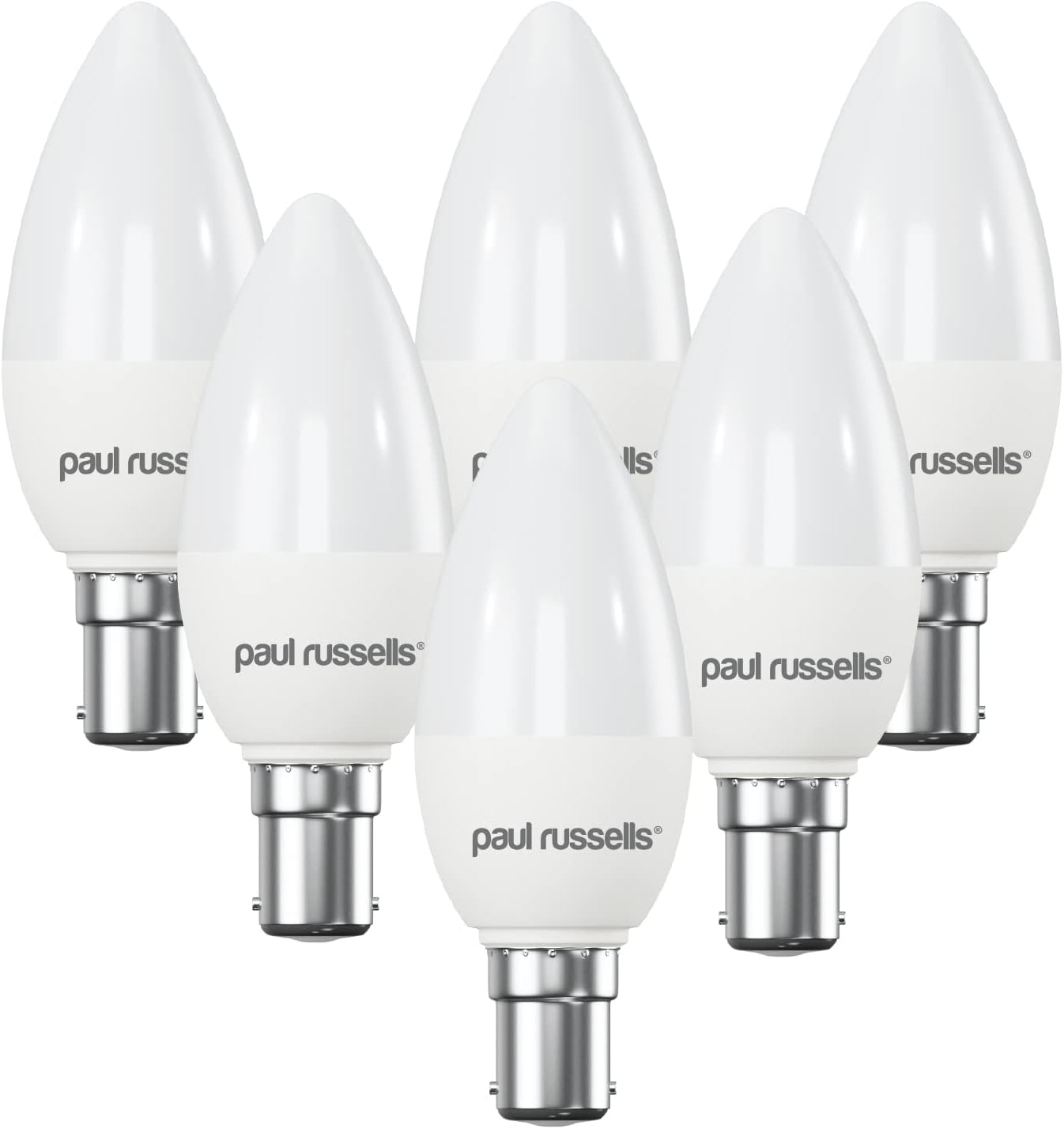 paul russells LED Candle – Small Bayonet Fitting Dimmable Light, 5.5W ...