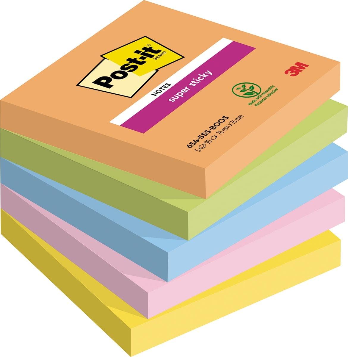 OWLKELA 800pcs Coloured Sticky Notes, 75 x 75mm, 8 Pads of 100 Sheets ...