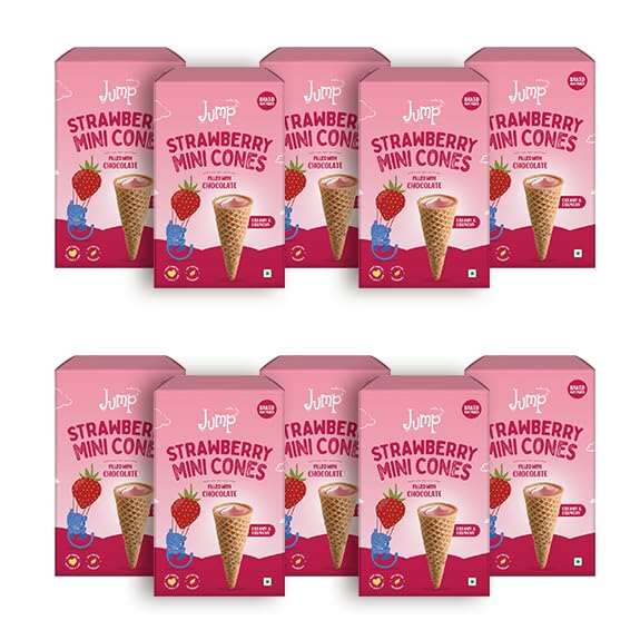 Make The Jump Mini cones- Strawberry chocolate Filled Cones ...