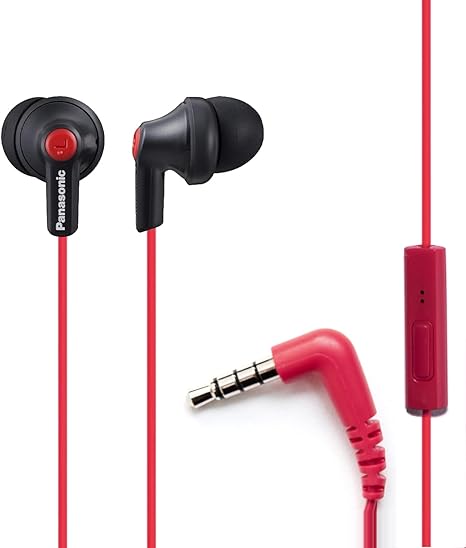 Amazon.com: Panasonic ErgoFit Wired Earbuds, In-Ear Headphones with Microphone and Call ...