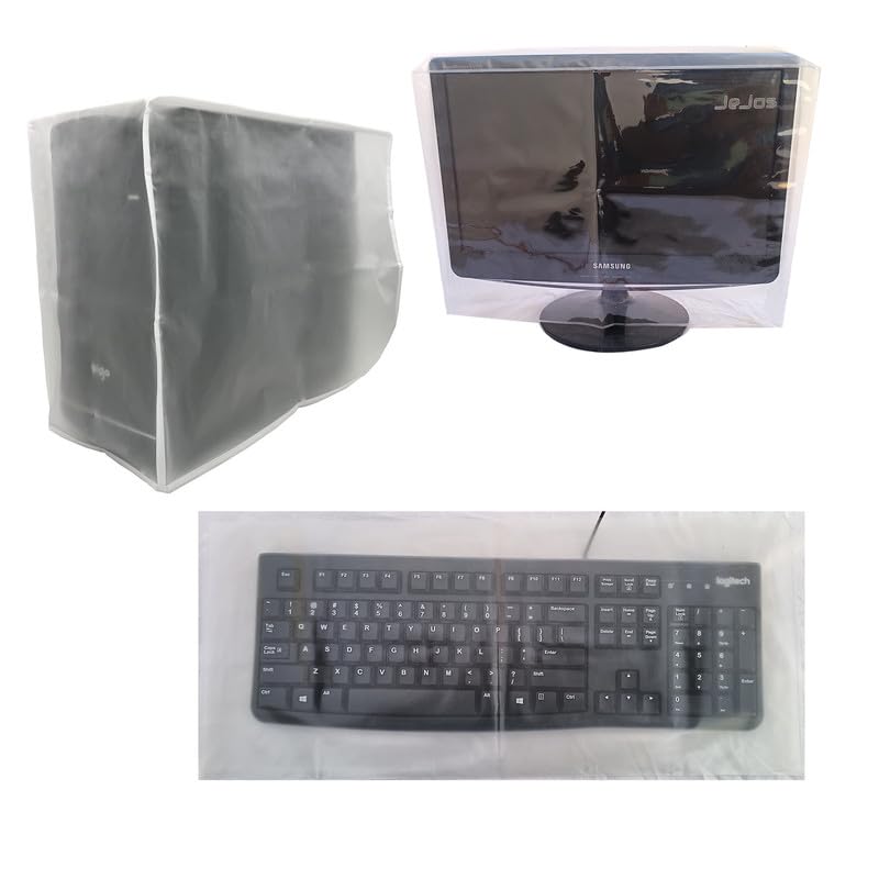 Computer Dust Cover, JeJos Monitor +Keyboard+CPU Tower Desktop 3 Pieces ...