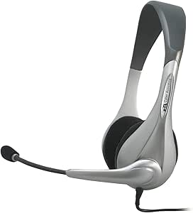 Cyber Acoustics AC401 Silver Stereo Headset/mic : Amazon.ca: Electronics